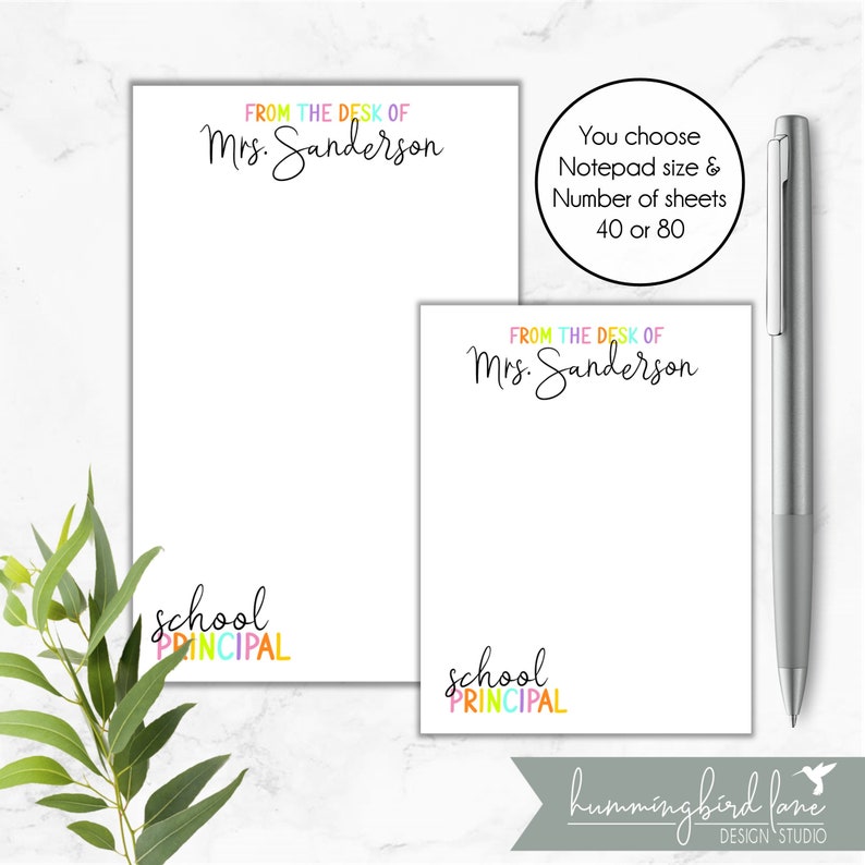 School Principal Notepad Personalized School Principal - Etsy