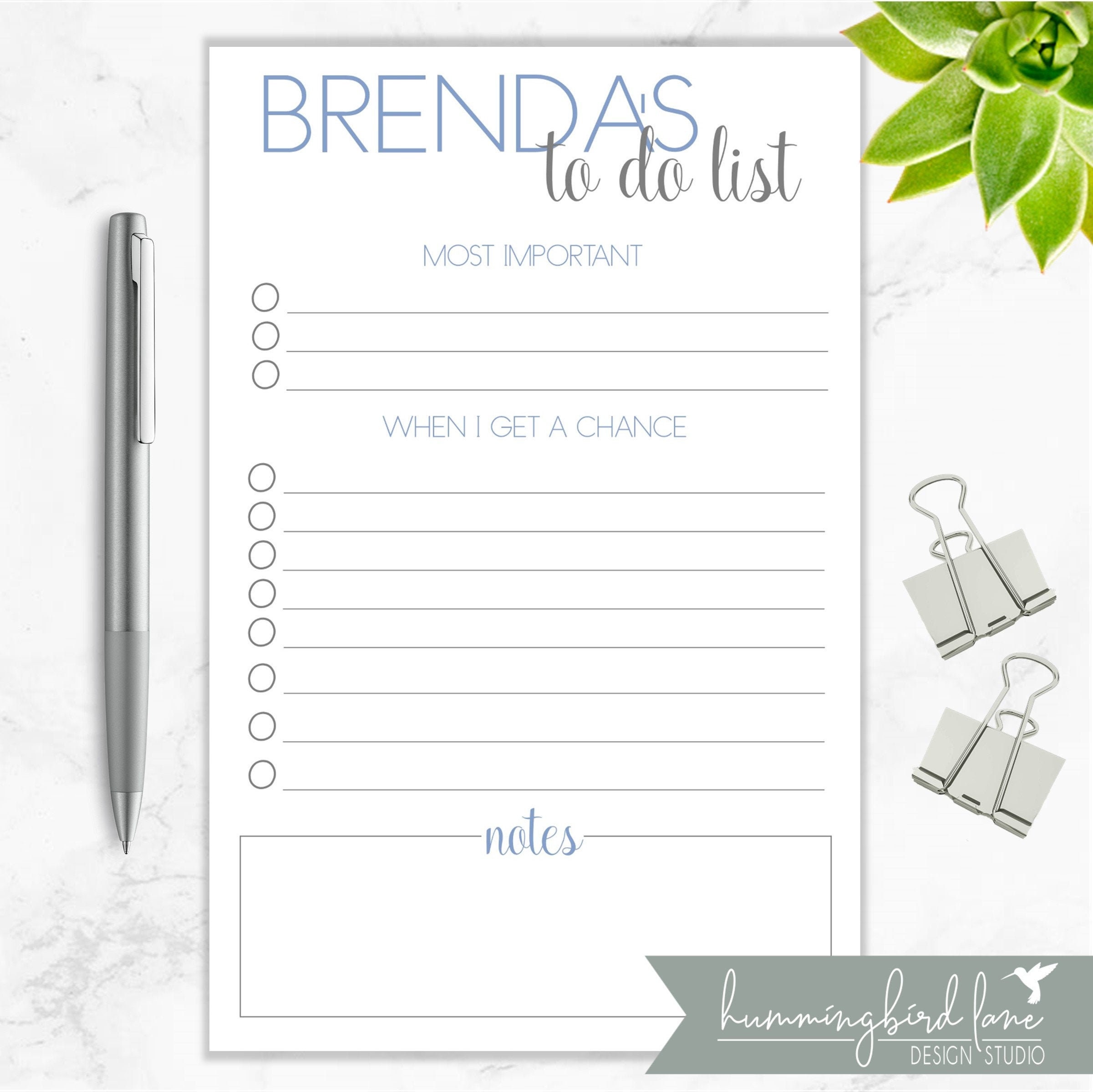 Personalized To-do List Notepad Daily Planner Notepad | Etsy