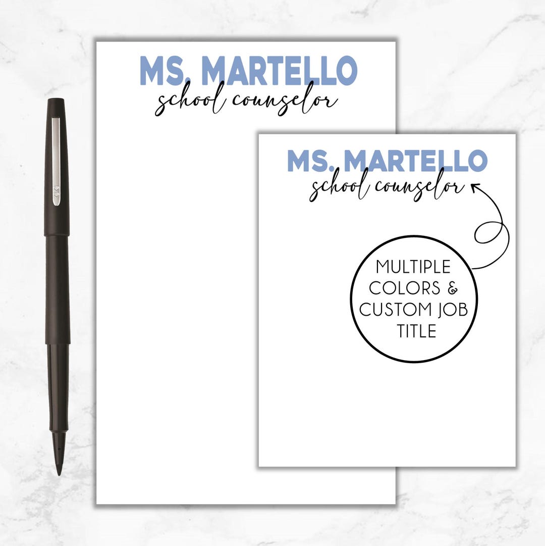School Counselor Notepad, School Counseling Week, Counselor ...