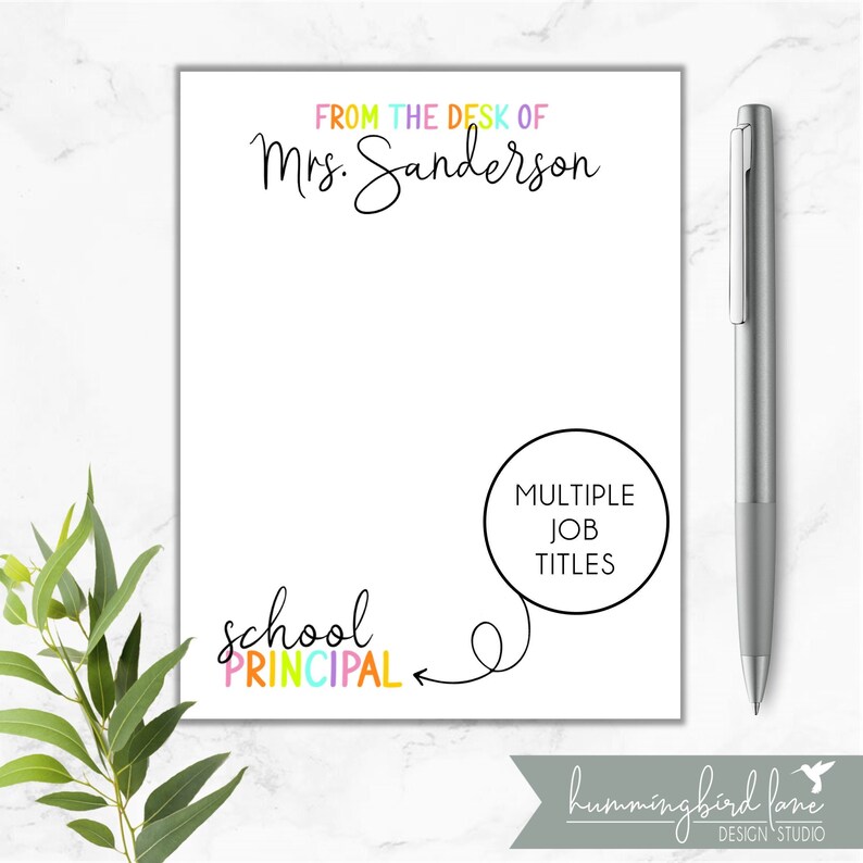 School Principal Notepad Personalized School Principal - Etsy