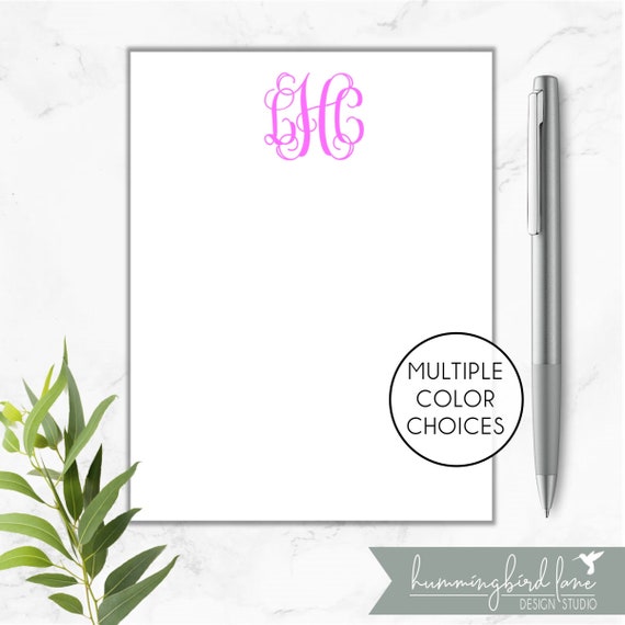 Monogram Notepad Personalized Notepad Gift for Teacher - Etsy