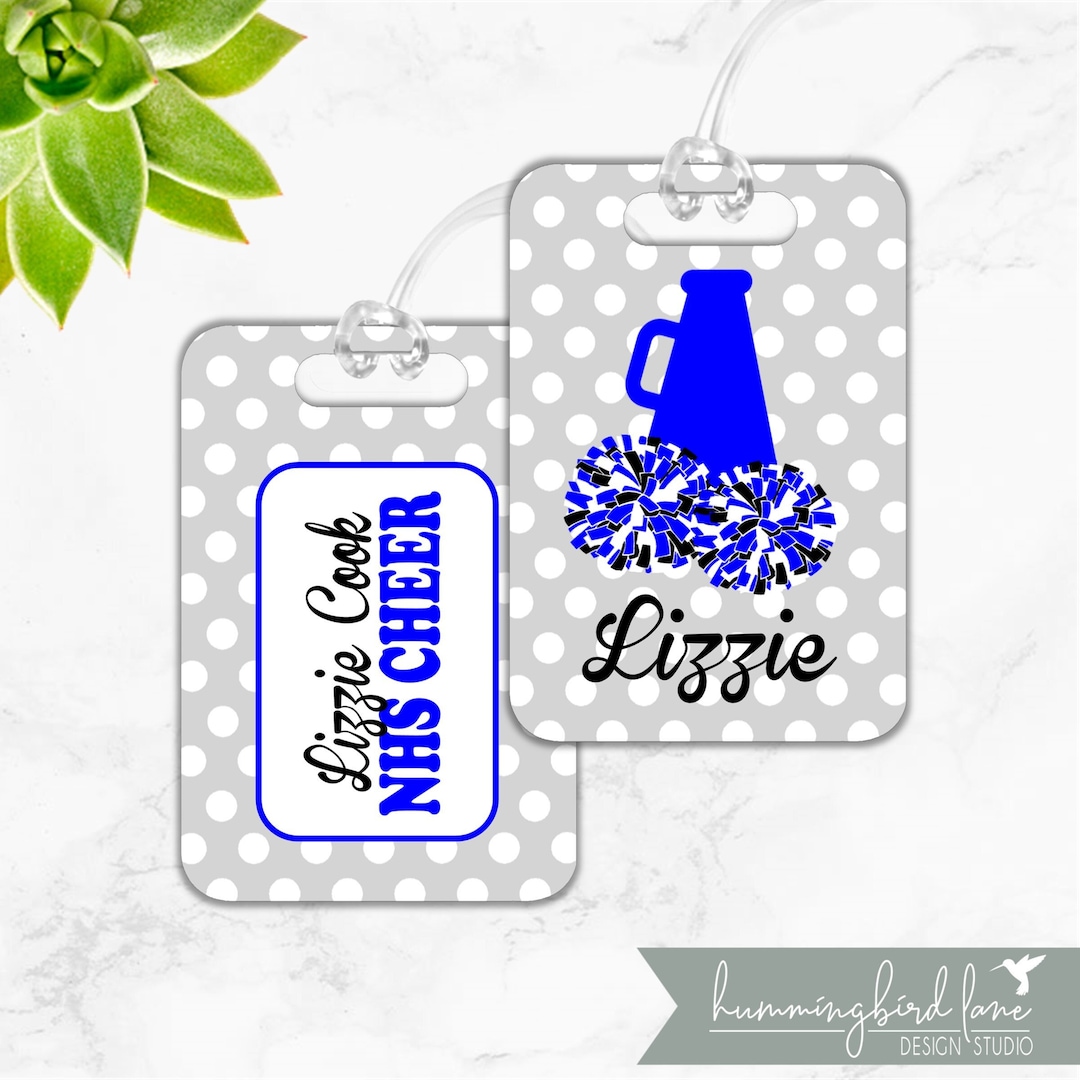 Cheer Luggage Tag, Custom Cheerleader Bag Tag, Cheerleader Gift ...