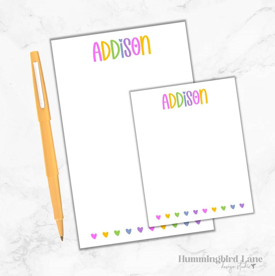 Rainbow Name Notepad, Personalized Notepad, Multicolor Notepad, Custom ...
