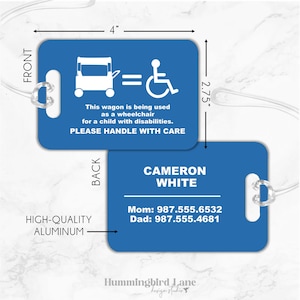 Wagon as Wheelchair Tag, Wagon = Wheelchair, Handicap Medical ID Tag ...
