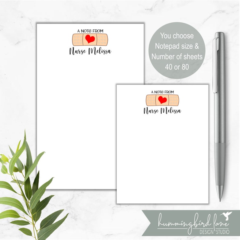 Nurse Notepad Band Aid Notepad Nurse Gift Personalized - Etsy