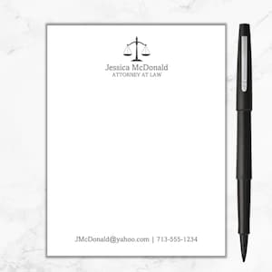 Scales of Justice Notepad, Personalized Notepad for Lawyer, Attorney ...