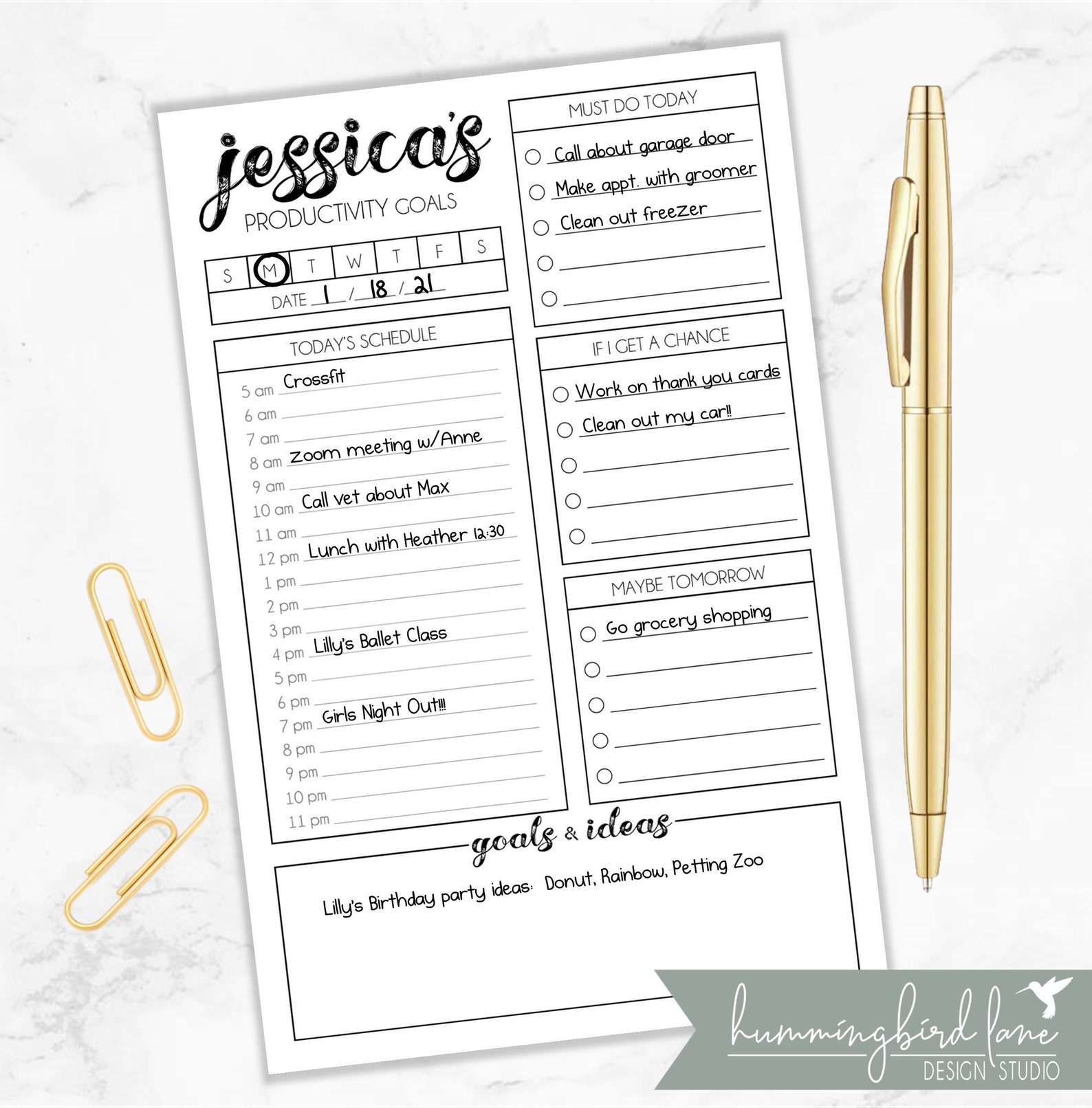 Daily Planner Notepad Personalized Notepad Organization to | Etsy