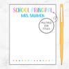 School Secretary Notepad, Personalized Secretary Notepad, Gift for ...