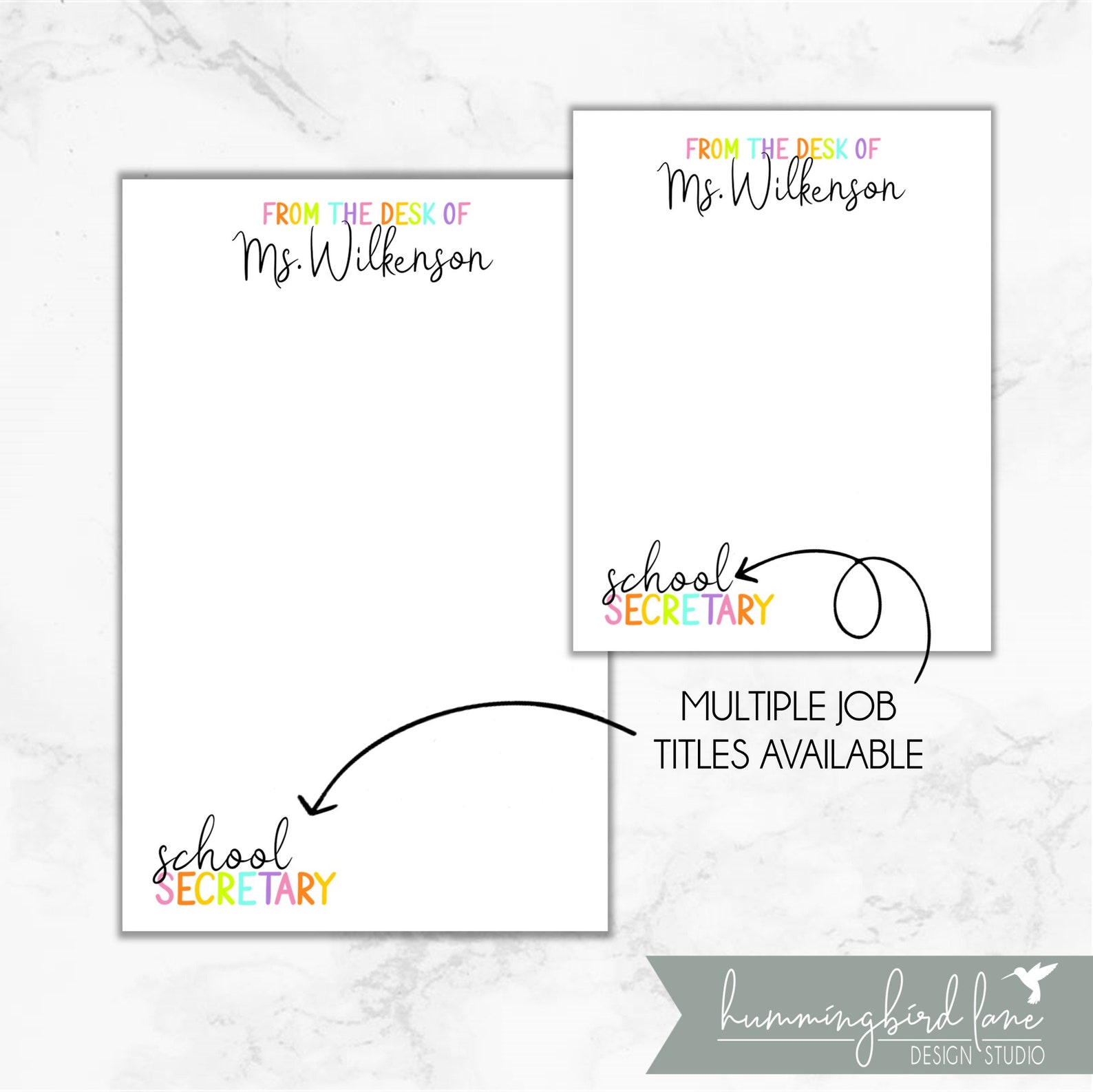 School Secretary Notepad Personalized Secretary Notepad Gift - Etsy