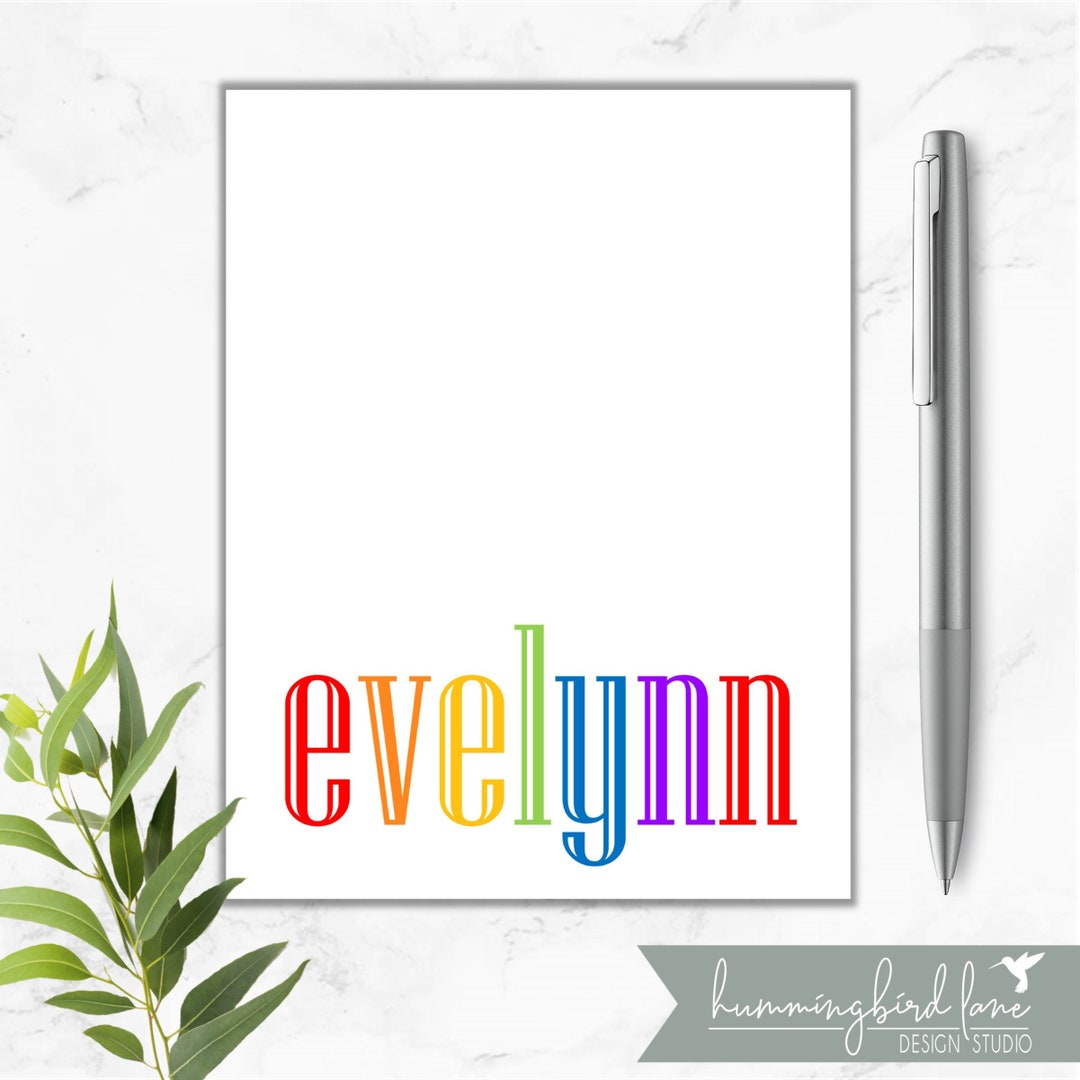 Personalized Notepad Name Notepad Custom Notepad Cute Notepad for Girls ...