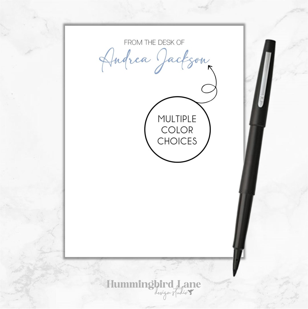 From the Desk of Notepad, Personalized Notepad, Custom Notepad, Paper ...