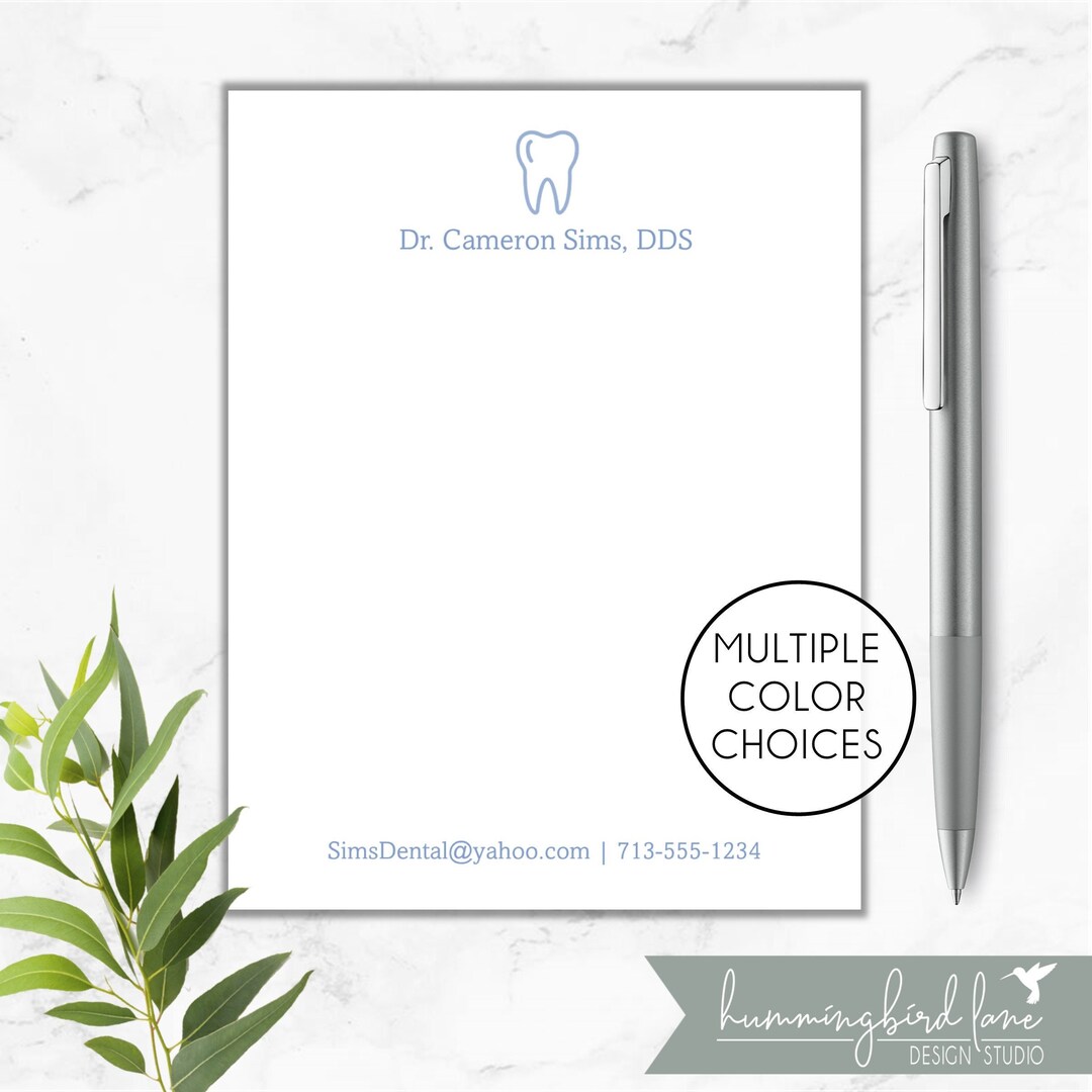 Personalized Notepad, Dentist Notepad, Dentist Stationery, Gift for ...