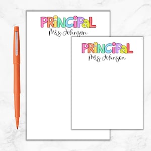 School Principal Notepad, Personalized School Principal Notepad, Gift ...