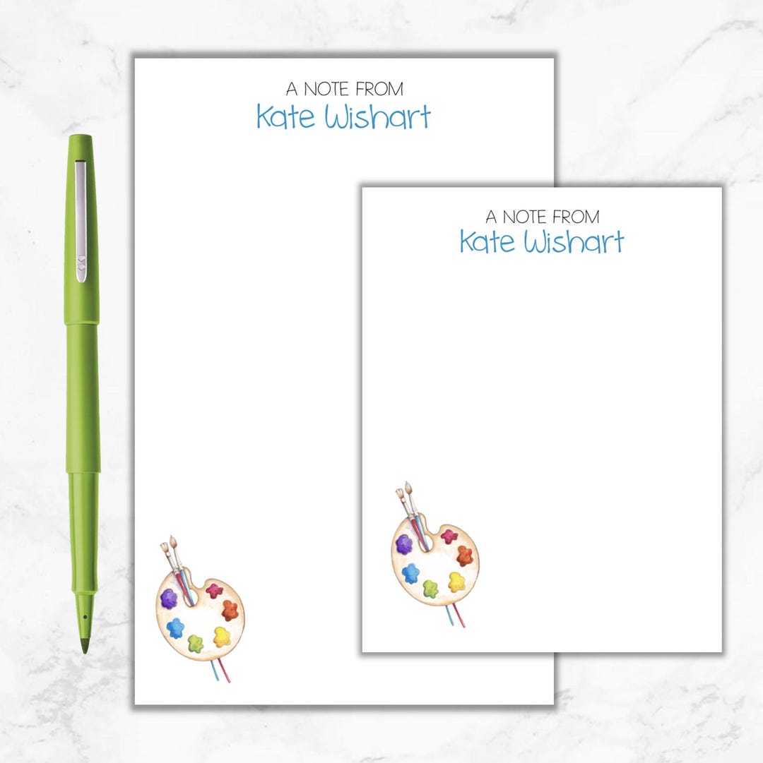 Art Teacher Notepad, Personalized Notepad, Paint Palette Notepad, Gift ...