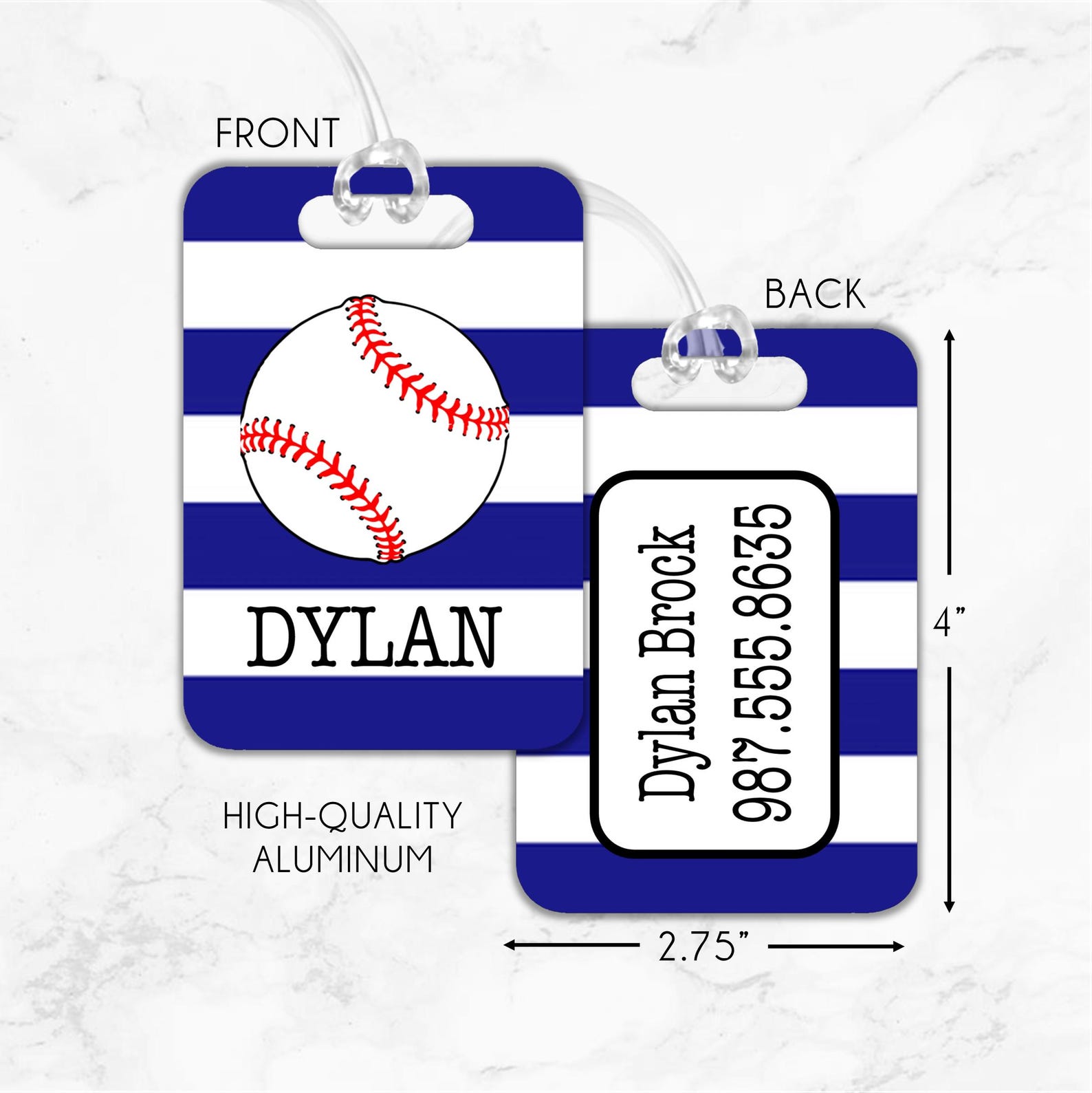 Baseball Bag Tag, Baseball Luggage Tag, Gift for Baseball Players ...