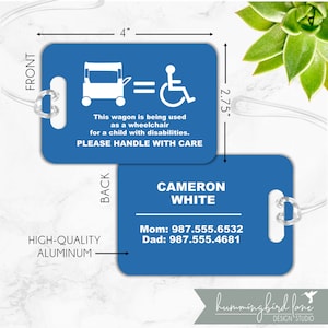 Wagon as Wheelchair Tag, Wagon Wheelchair, Handicap Medical ID Tag ...
