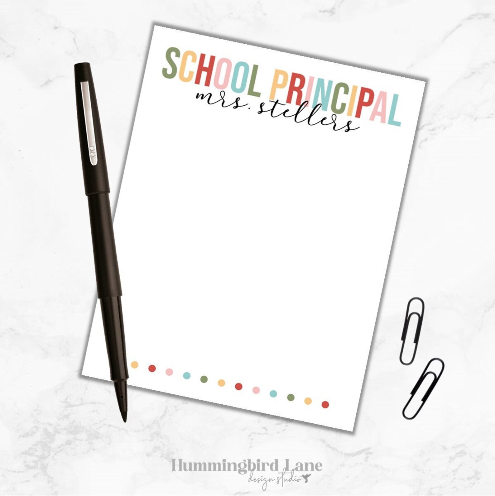 School Principal Notepad, Personalized School Principal Notepad, Gift ...