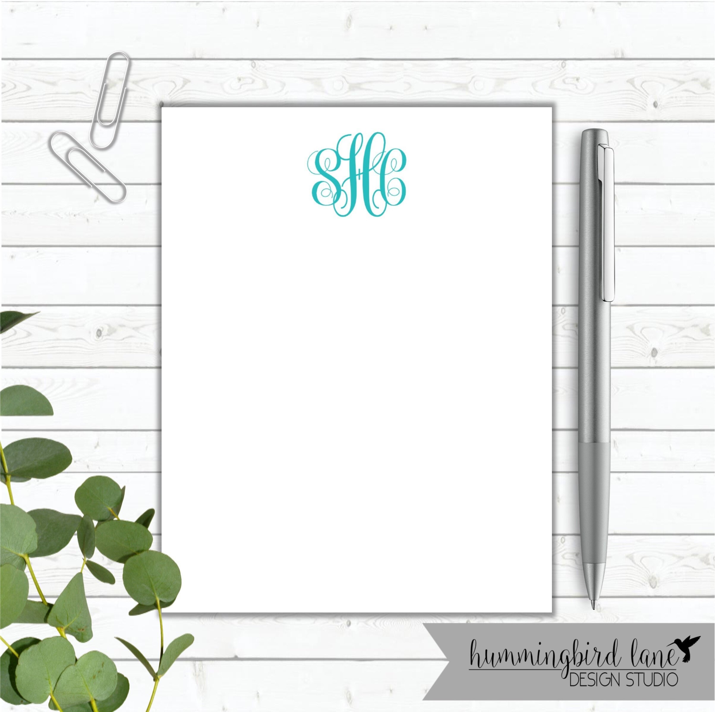 Monogram Notepad Personalized Notepad Gift For Teacher Gift | Etsy