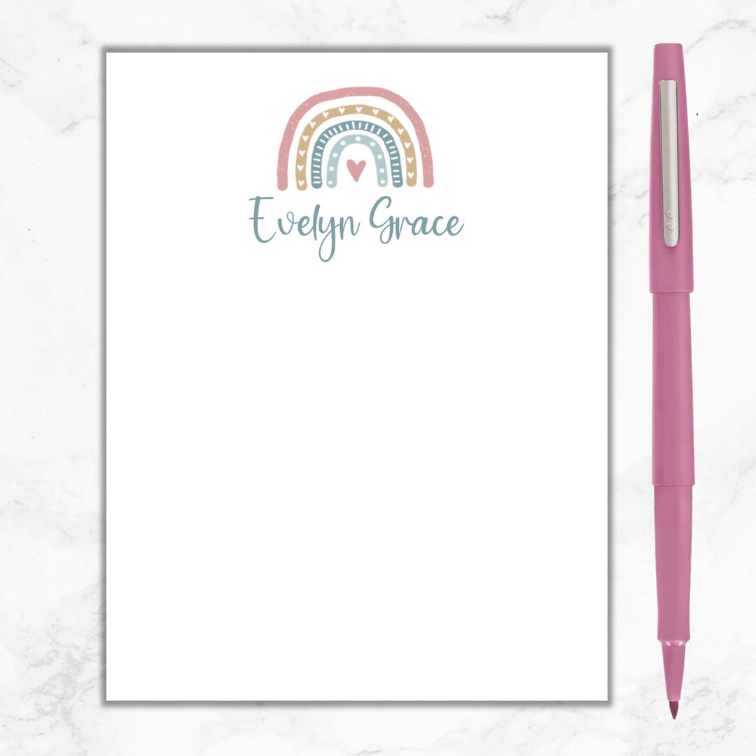 Personalized Notepad, Rainbow Notepad, Teacher Notepad, Teacher Note ...