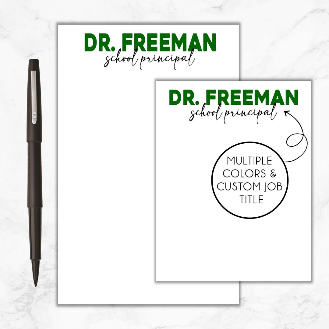 Principal Notepad, Job Title Notepad, Principal Gift, Personalized ...