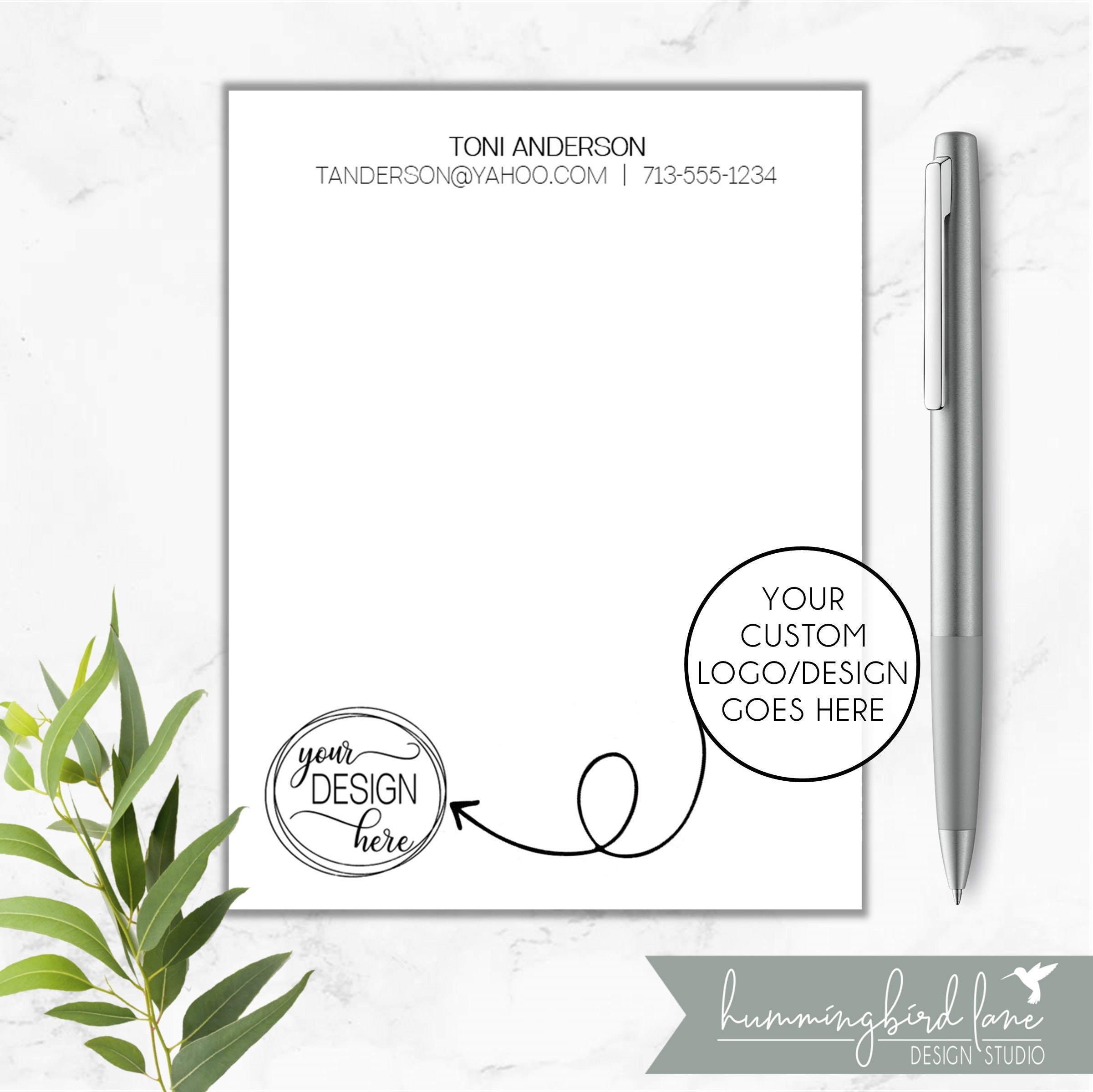 Custom Logo Notepad Custom Design Notepad Your Logo Here - Etsy
