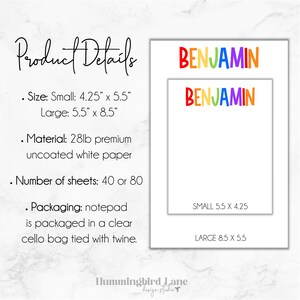 Personalized Notepad, Name Notepad, Boys Stationery, Gift for Boys ...