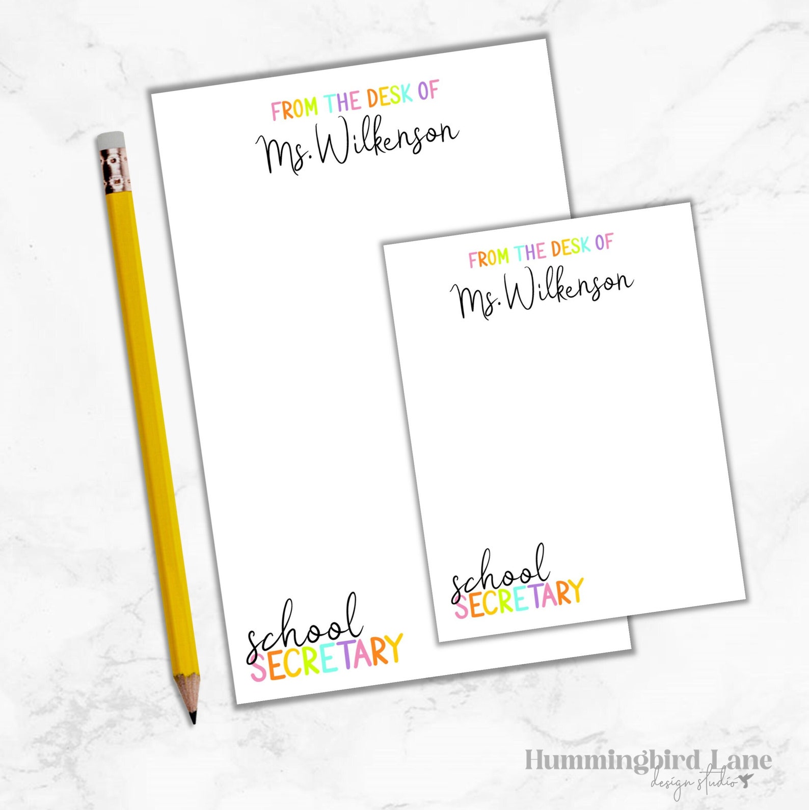 School Secretary Notepad, Personalized Secretary Notepad, Gift for ...