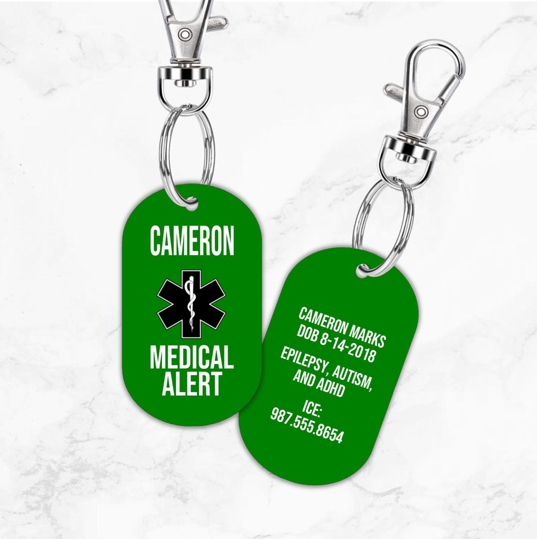 Medical Alert Tag, Medical Alert ID, Personalized Medical Alert ...