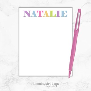 Personalized Notepad, Girls Notepad, Custom Name Notepad, Kids ...