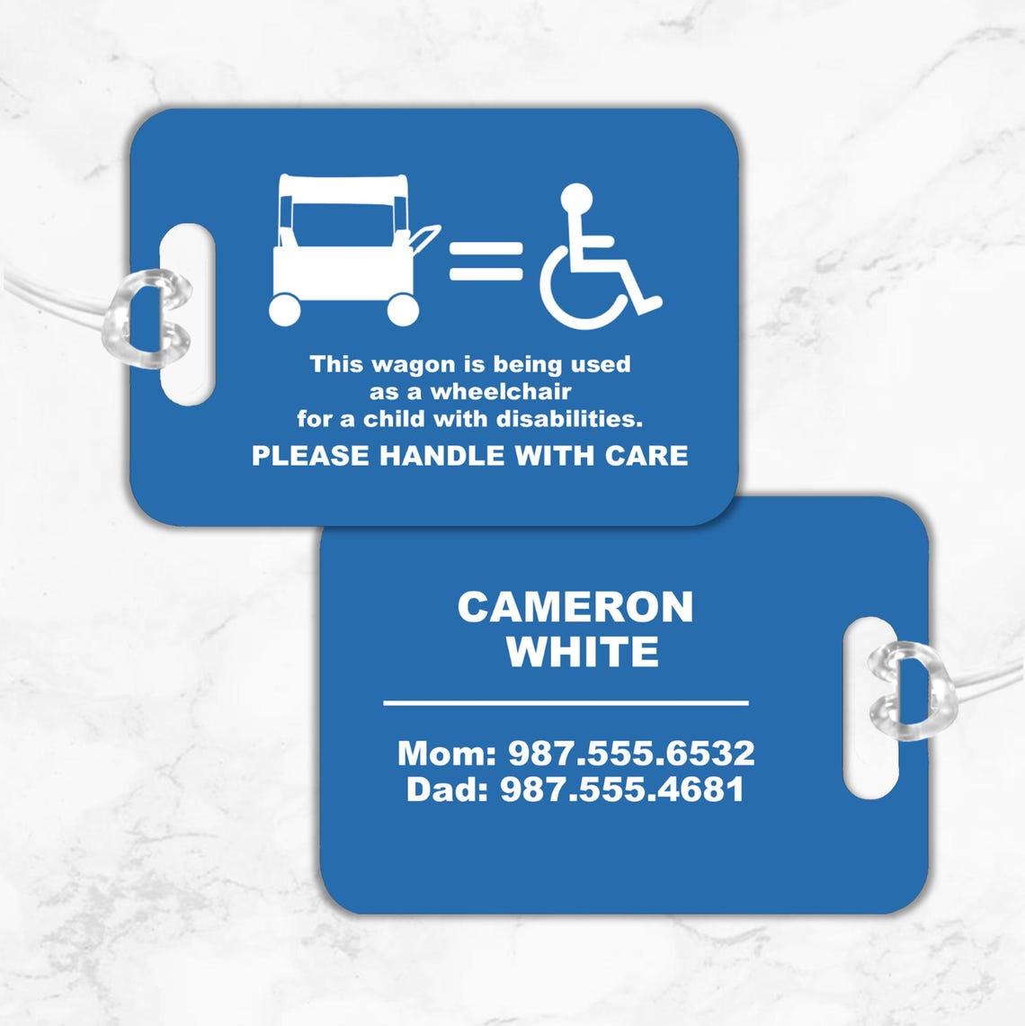 Wagon as Wheelchair Tag, Wagon = Wheelchair, Handicap Medical ID Tag ...