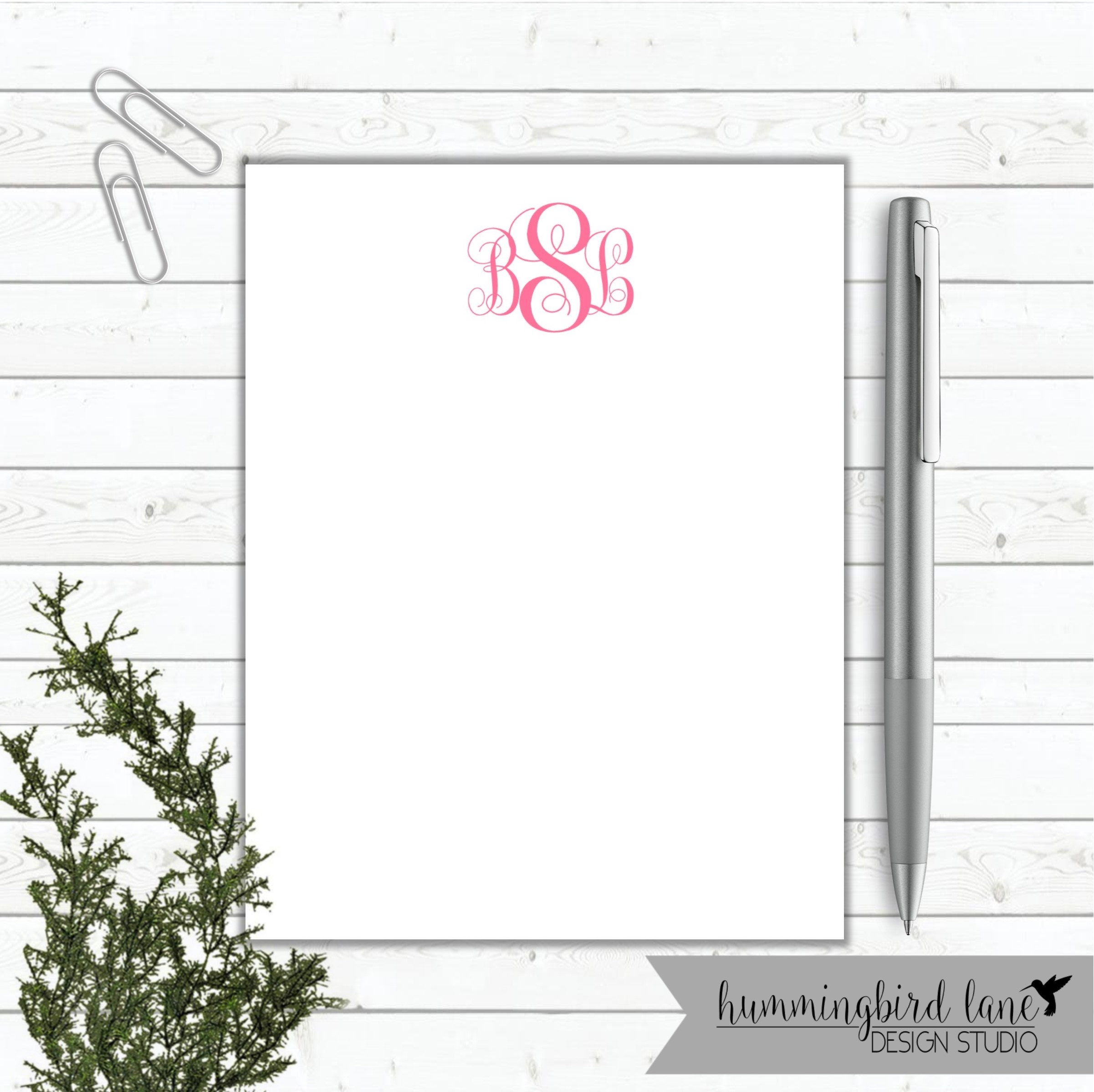 Monogram Notepad Personalized Notepad Gift For Teacher Gift | Etsy