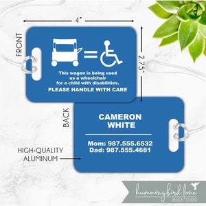 Wagon as Wheelchair Tag, Wagon Wheelchair, Handicap Medical ID Tag ...