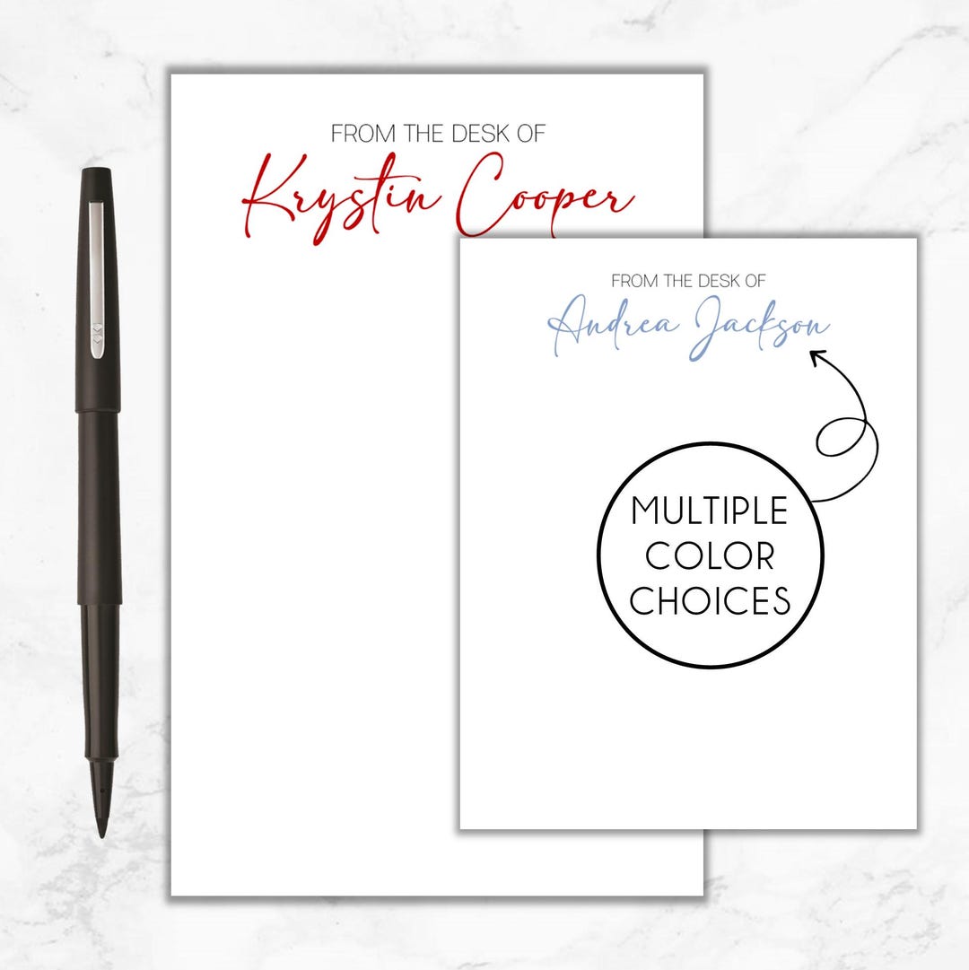From the Desk of Notepad, Personalized Notepad, Custom Notepad, Paper ...