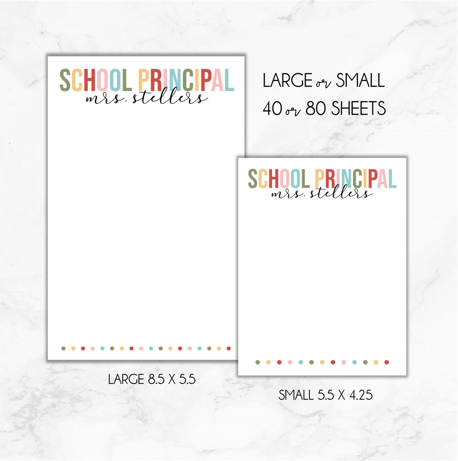 School Principal Notepad, Personalized School Principal Notepad, Gift ...