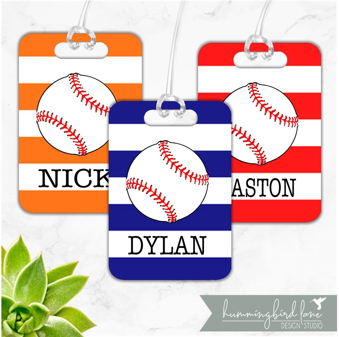 Baseball Bag Tag, Baseball Luggage Tag, Gift for Baseball Players ...