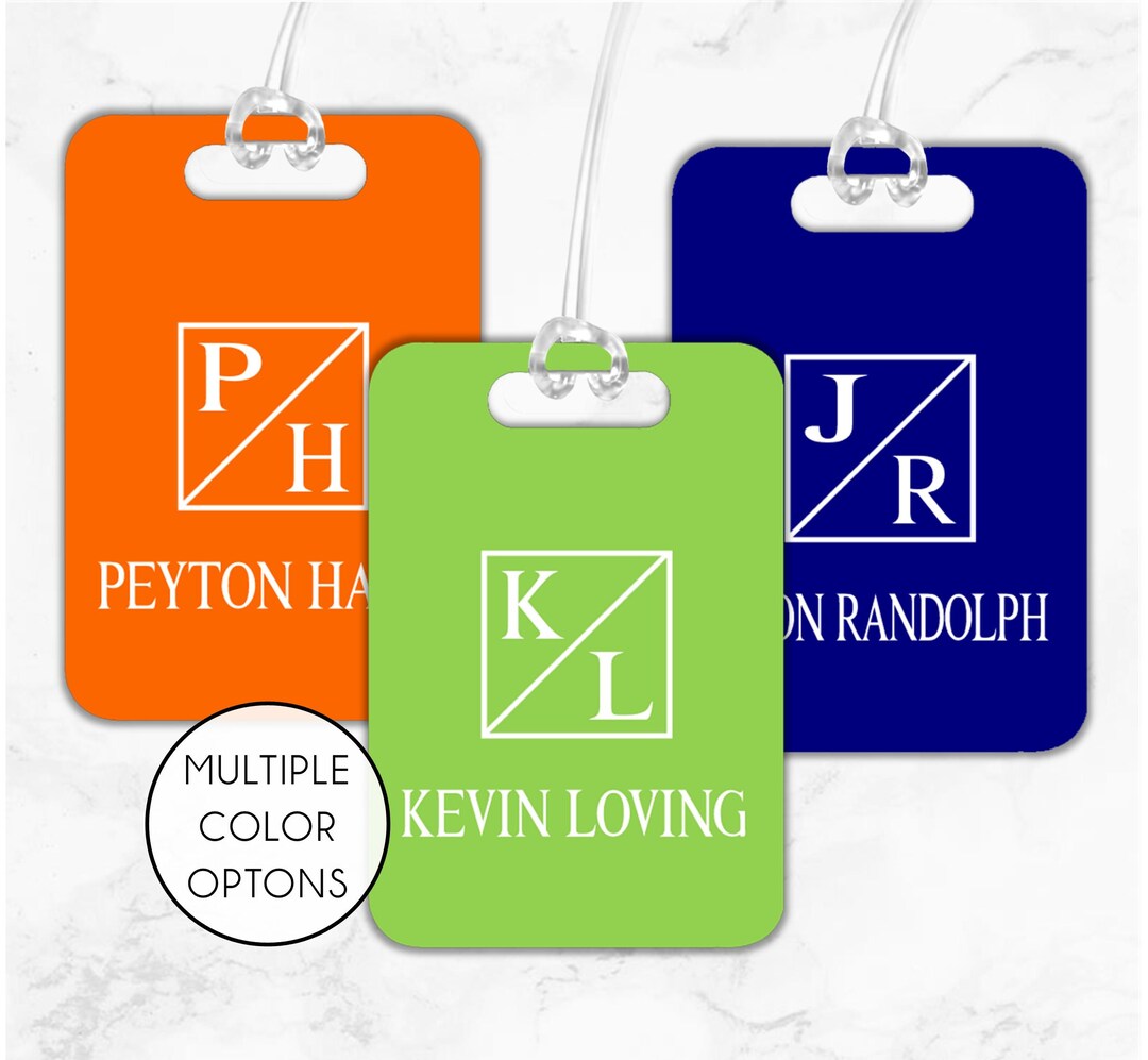 Monogram Luggage Tag, Monogram Bag Tag, Personalized Bag Tag, Custom ...