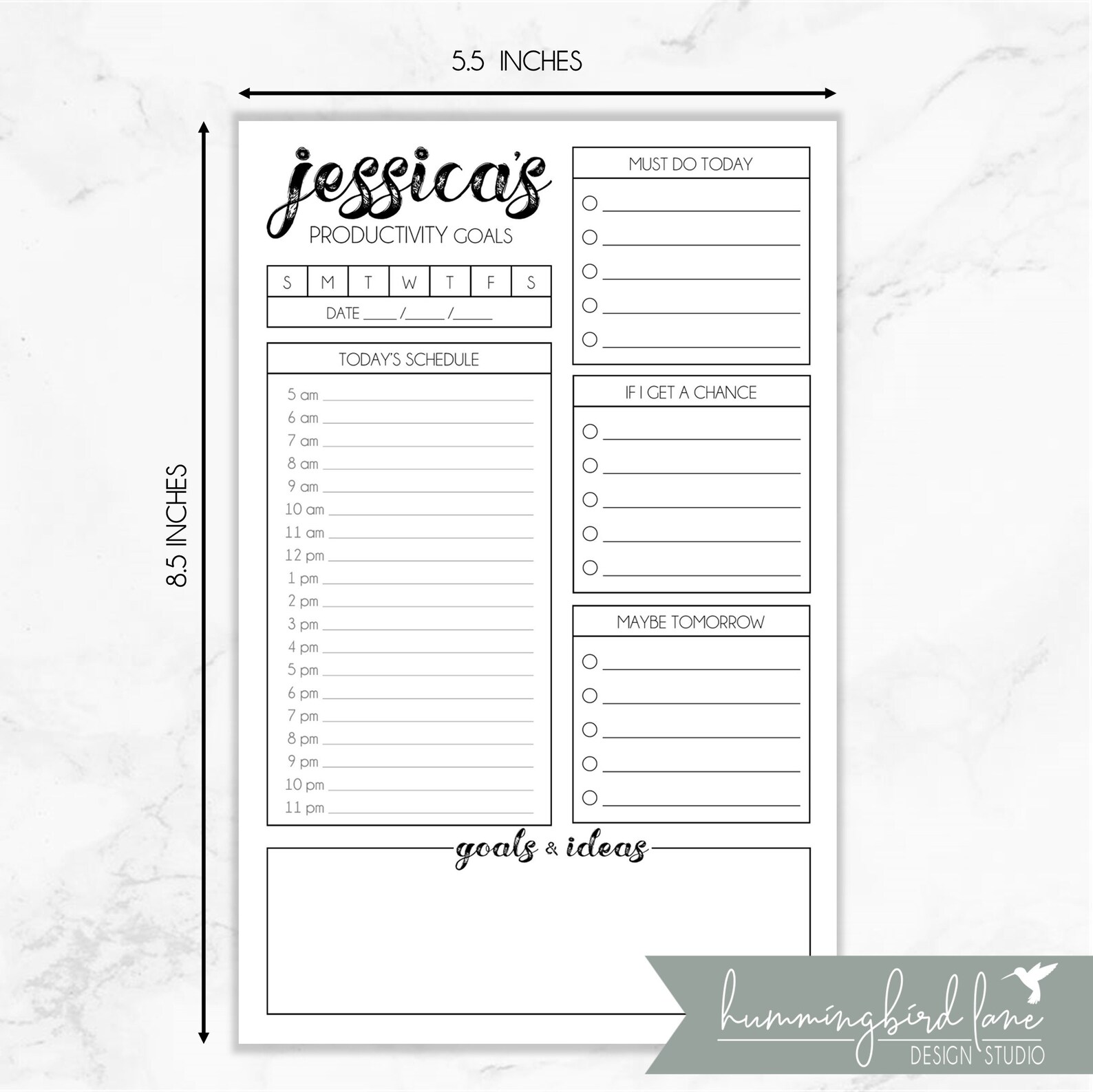 Daily Planner Notepad Personalized Notepad Organization to - Etsy