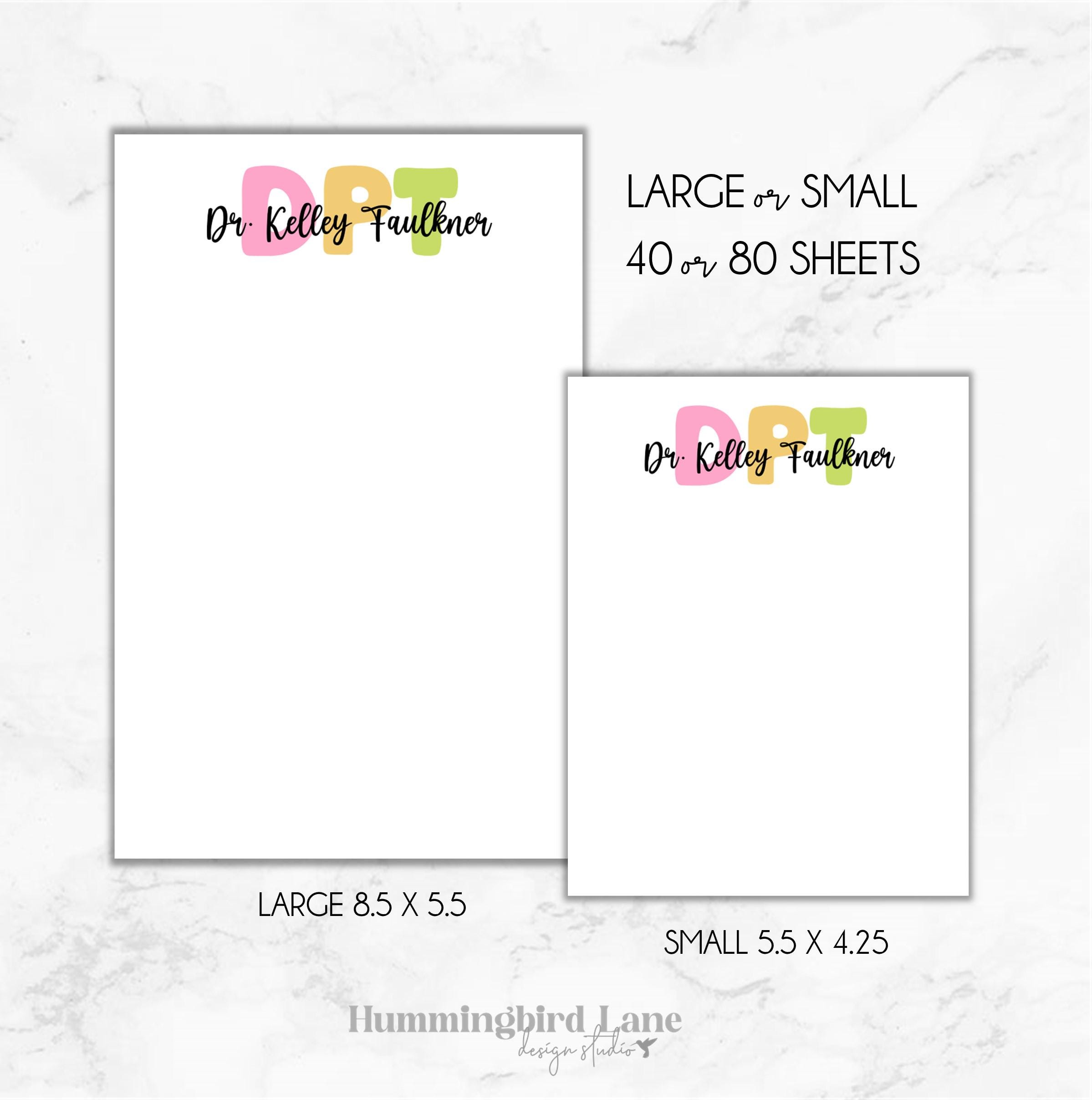 DPT Notepad, Doctor of Physical Therapy, Physical Therapist Note Pad ...