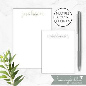 Personalized Notepad Personalized Couples Notepad Wedding - Etsy