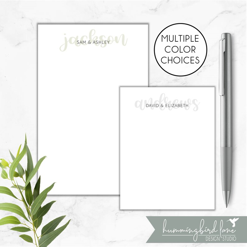 Personalized Notepad Personalized Couples Notepad Wedding - Etsy