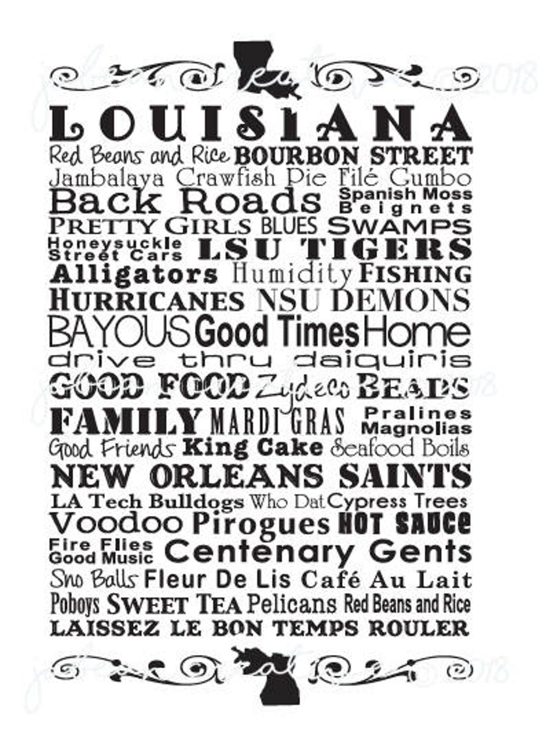 Louisiana Words - Etsy