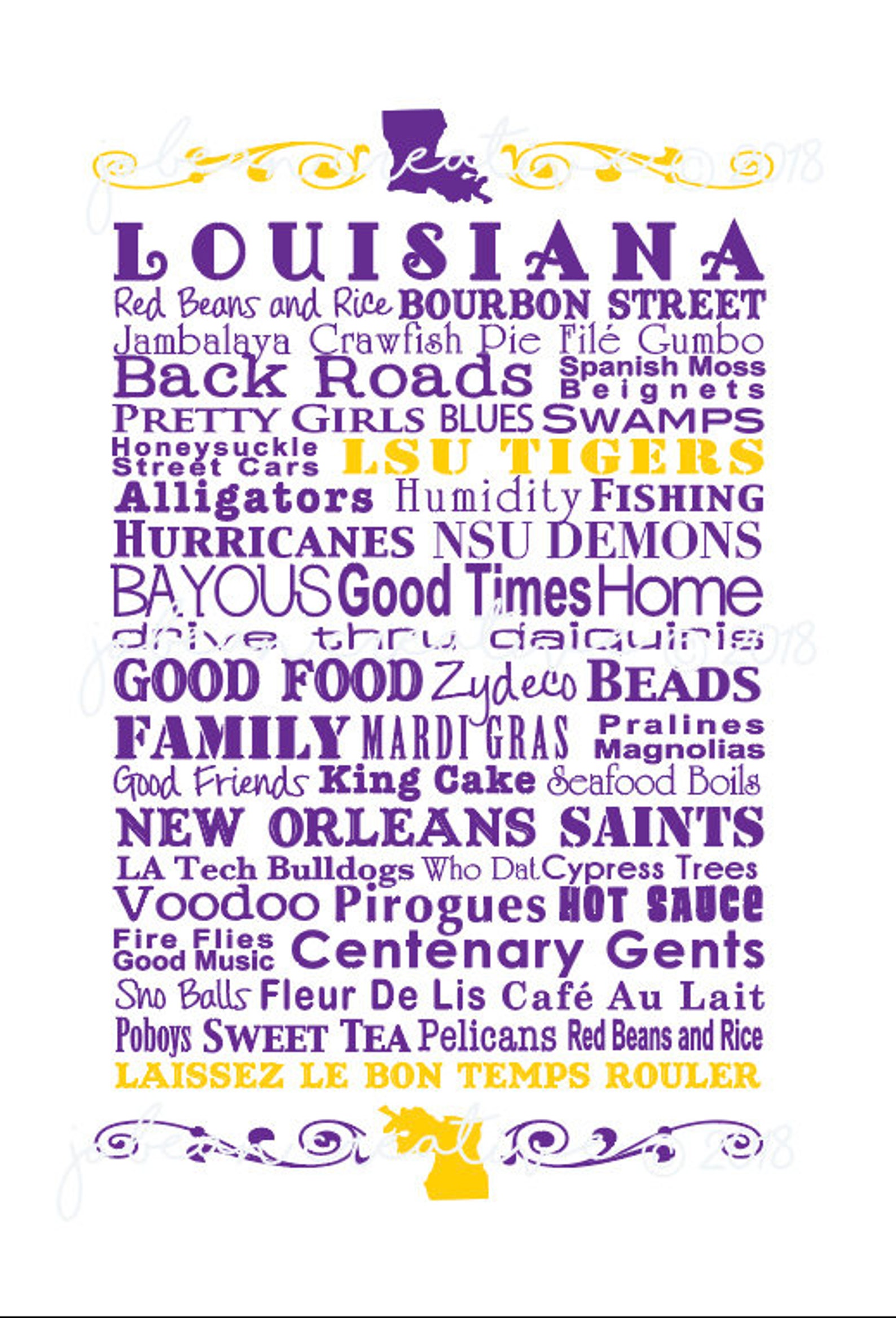 Louisiana Words - Etsy
