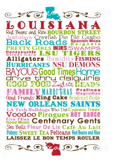 Louisiana Words - Etsy