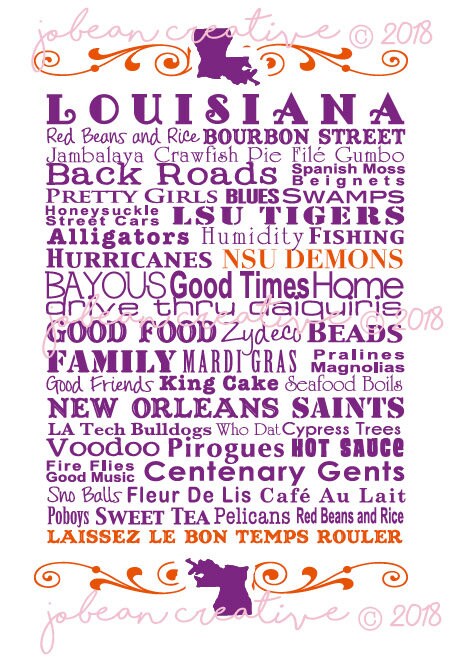 Louisiana Words - Etsy