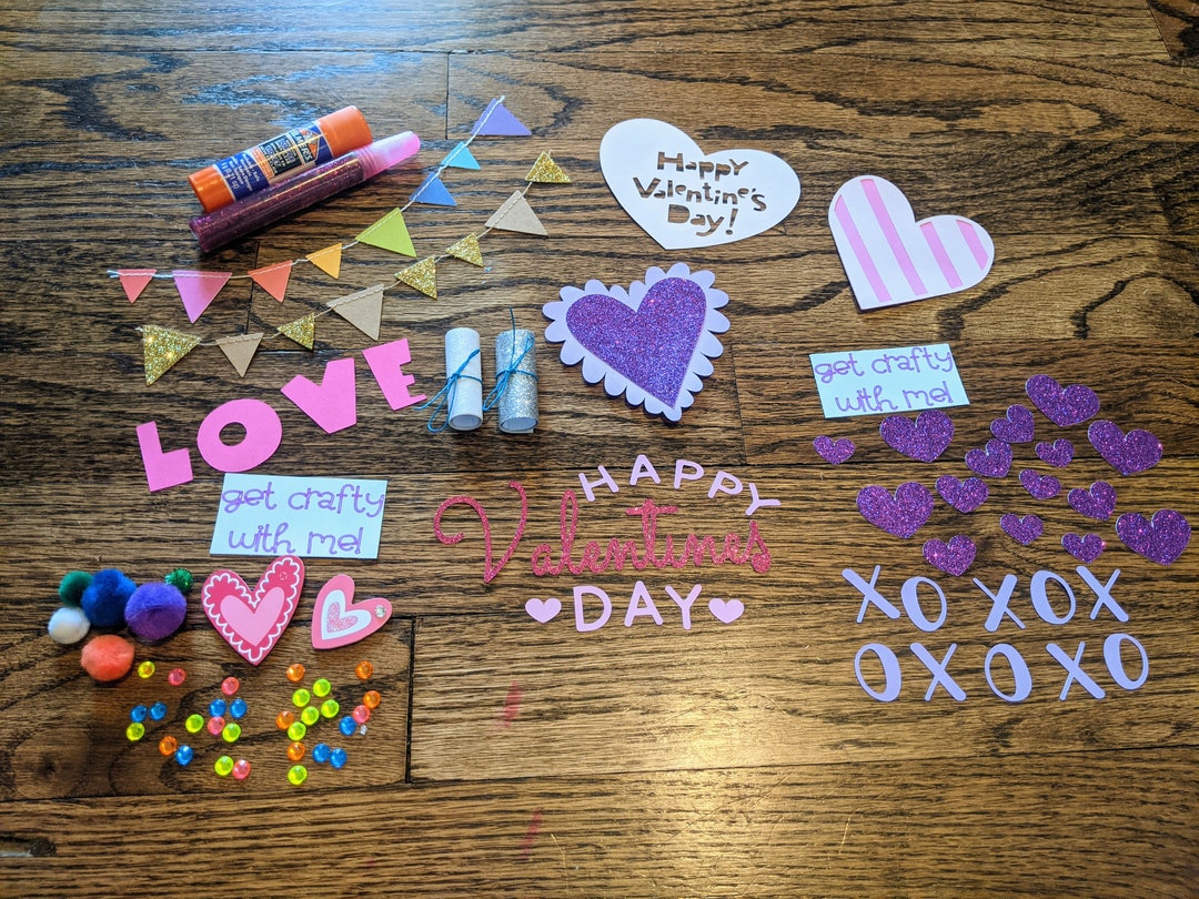 Create Your Own Valentine Cards -- Valentine Card Kit! 5 Cards and 5 ...