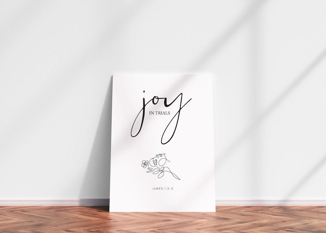 Joy in Trials, Consider It Pure Joy, Bible Verse Wall Art, Scripture ...