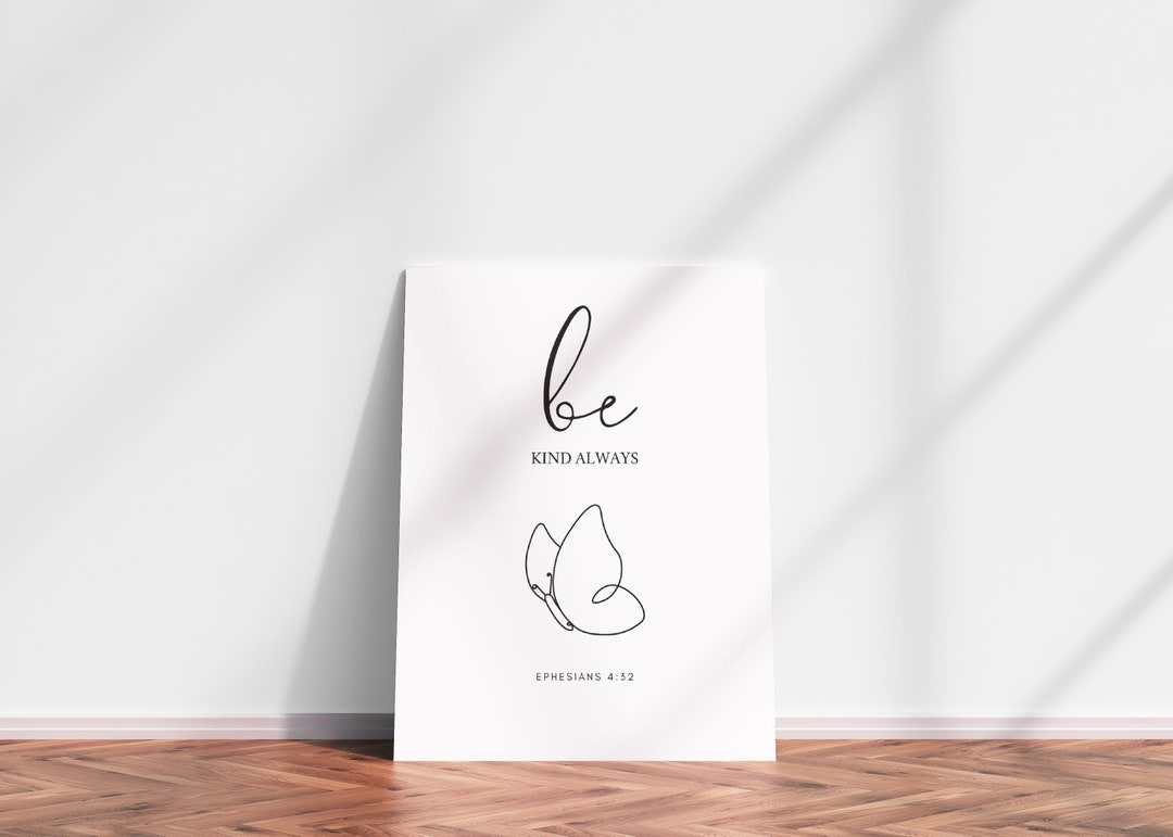 Be Kind Always, Be Kind to One Another, Bible Verse, Printable, Instant ...