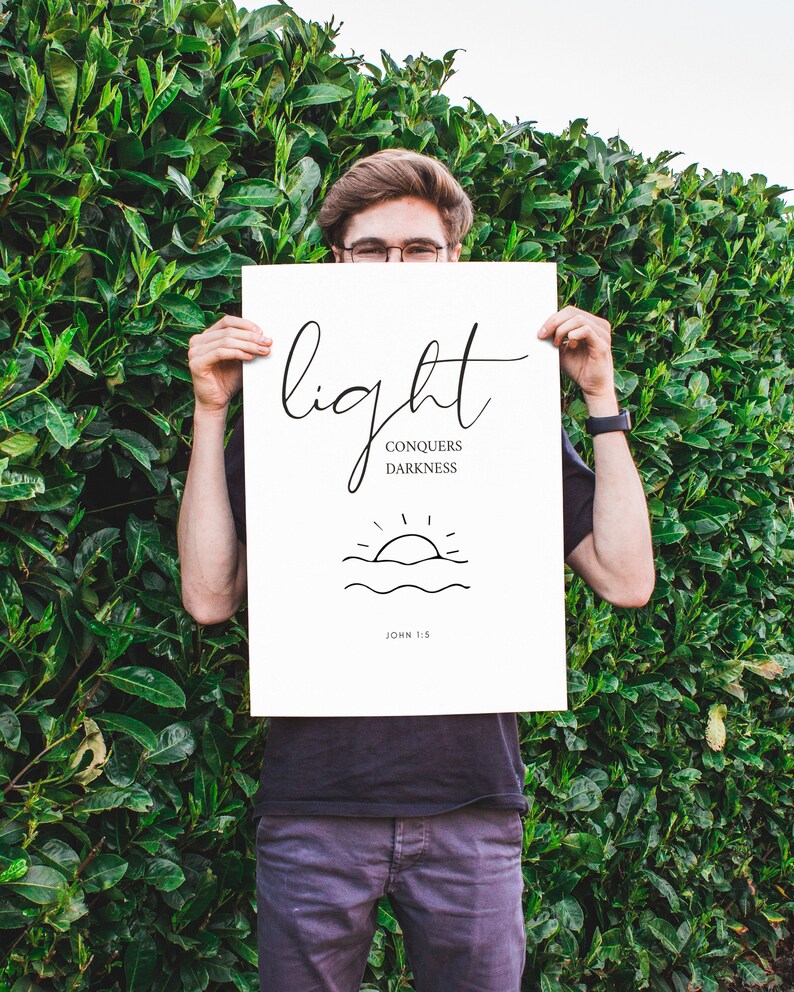 Light Conquers Darkness, the Light Shines in the Darkness, Bible Verse ...