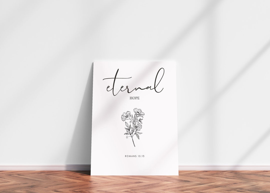 Eternal Hope, Overflow With Hope, God of Hope, Bible Verse, Printable ...