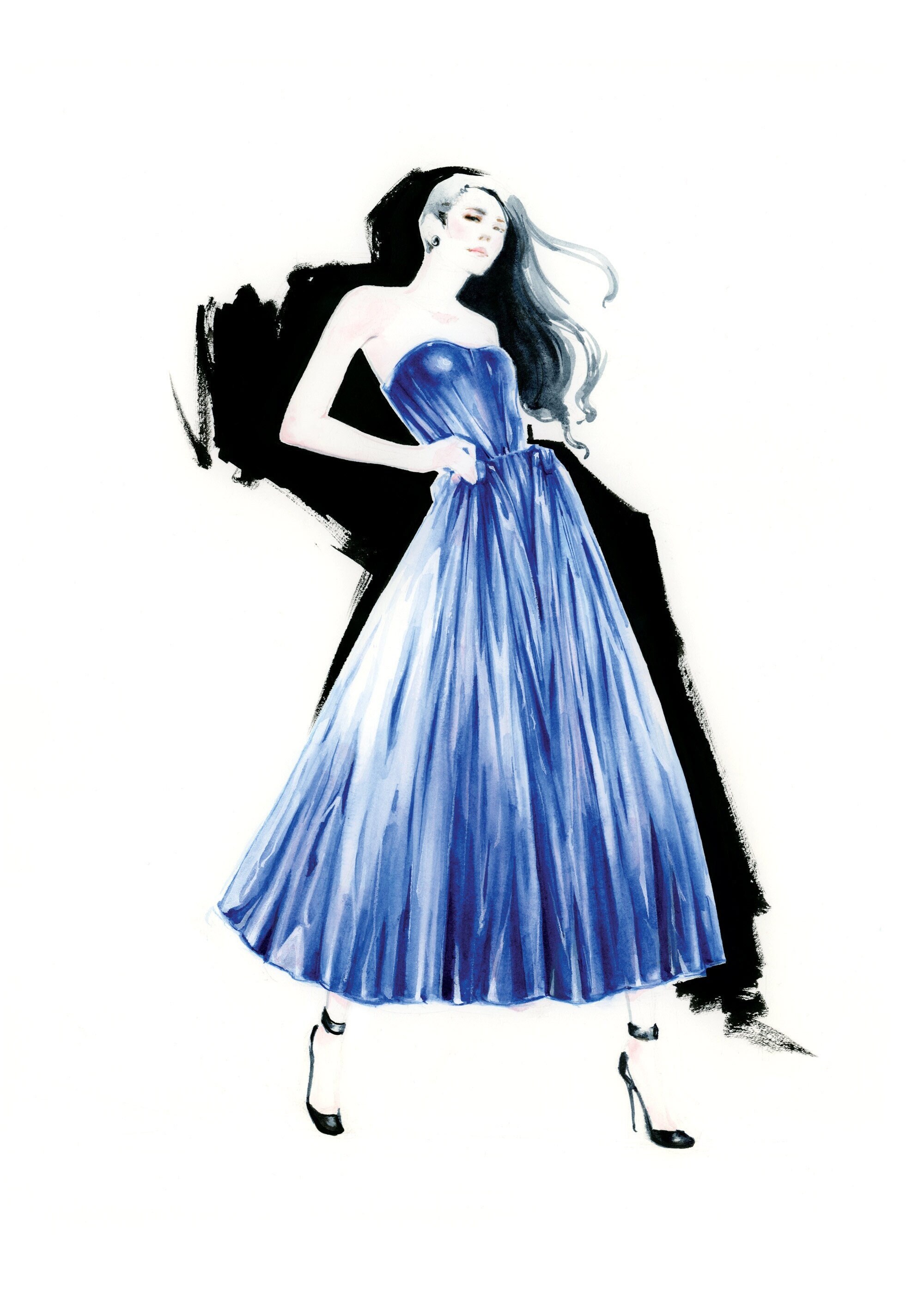 Blue Lady A3 limited Edition of 10 - Etsy